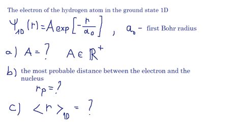 Solved B ﻿the Most Probable Distance Between The Electron