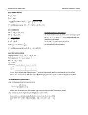 Midterm Formula Sheet Fall 2022 Pdf QUANTITATIVE ANALYSIS II MIDTERM FORMULA SHEET