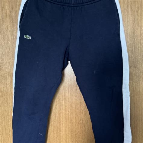 Navy Lacoste Joggers Depop