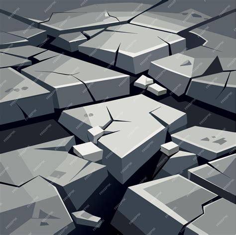 Premium Vector Close Up Concrete Flooring Crack And Broken