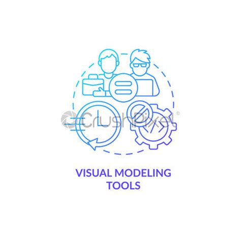 Visual Modeling Tools Blue Gradient Concept Icon Stock Vector 4731604 Crushpixel