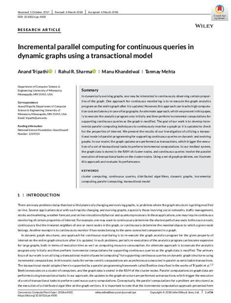 Pdf Incremental Parallel Computing For Continuous Queries In Dynamic