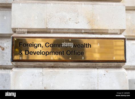 Foreign Commonwealth And Development Office In Westminster London Uk Office Of Secretary Of
