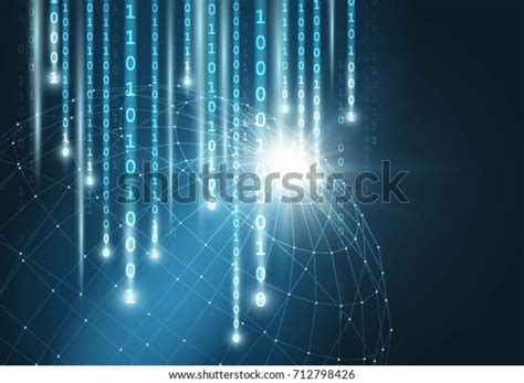 network connection matrix binary vector illustration stock vector