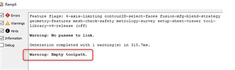 Warning Empty Toolpath Message Calculating Ramp Strategy Inside Of Boundary In Fusion 360