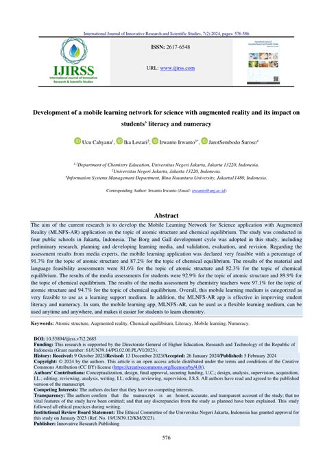 Pdf Development Of A Mobile Learning Network For Science With