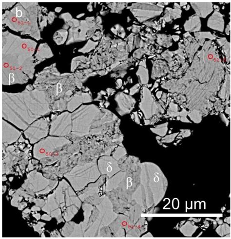 microstructures using bse imaging for a run 8 sintered at 480 o c for