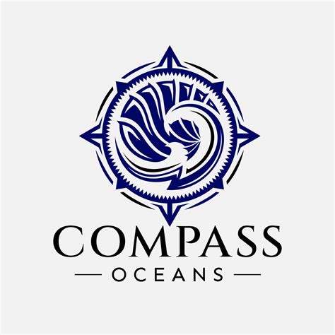 Luxury Illustrative Ocean Compass Logo Design Elegant Sea Wave Logo Template 21961797 Vector