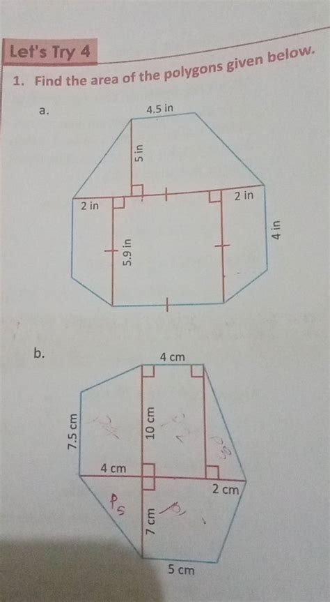 Lets Try 4 1 Find The Area Of The Polygons Given Below A B Filo