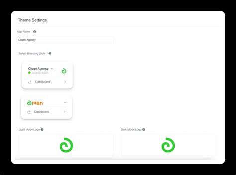 Olqan Documentations Theme Settings