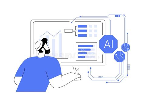 Ai Research Scientist Isolated Cartoon Vector Illustrations Stock
