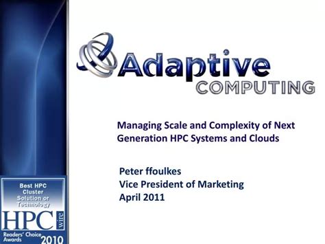 ppt managing scale and complexity of next generation hpc systems and
