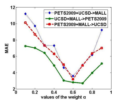 Evaluation Of Different Weights In Three Target Domain Datasets