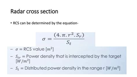 Radar Crossection Area Reduction Techniques Presentation Pdf