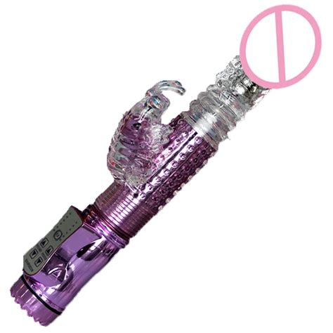 New Arrivals 12 Speeds Rabbit Telescopic Thrusting Vibrator Women G