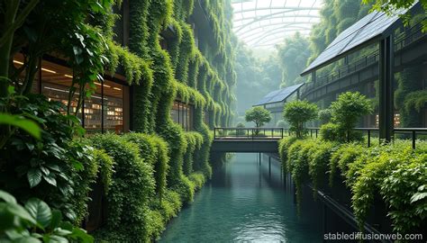 Seamless Eco Architecture Integration Stable Diffusion Online