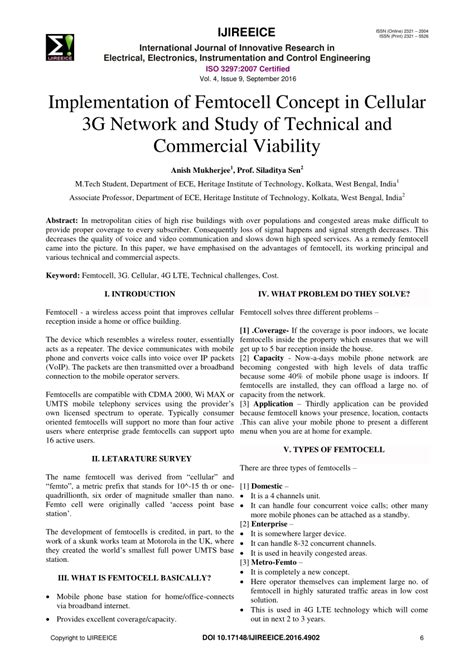 Pdf Implementation Of Femtocell Concept In Cellular 3g Network And