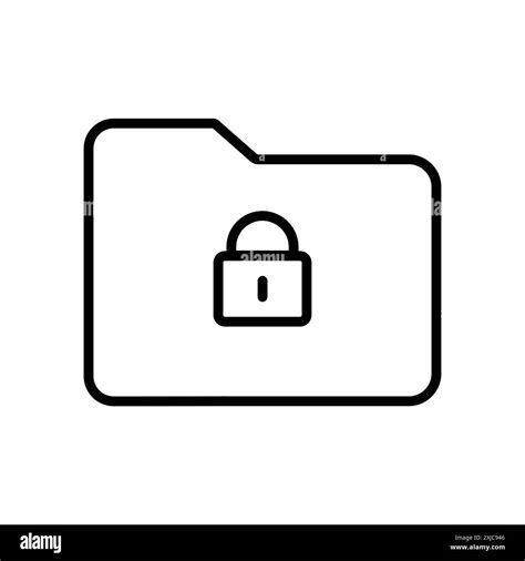 Files And Folders Security Icon Flat Set In Black And White Color