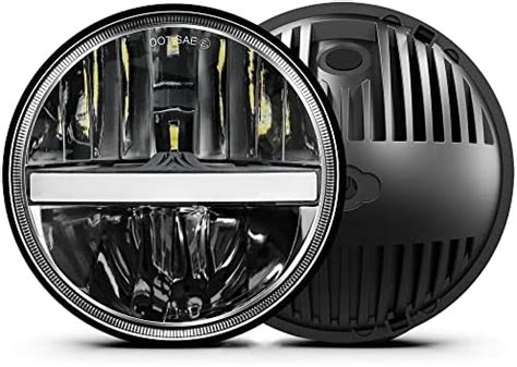 Faros Delanteros Led Redondos 6024 De 7 Pulgadas Con Luz ámbar Blanco