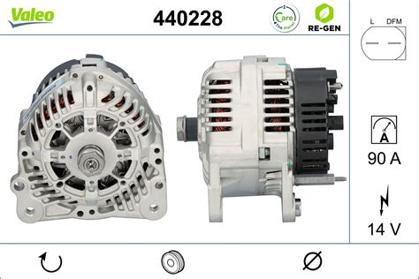 Valeo Remanufactured Premium 440228 Alternátor 14v 90a L Dfm L 90