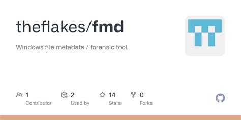 GitHub Theflakes Fmd Windows File Metadata Forensic Tool