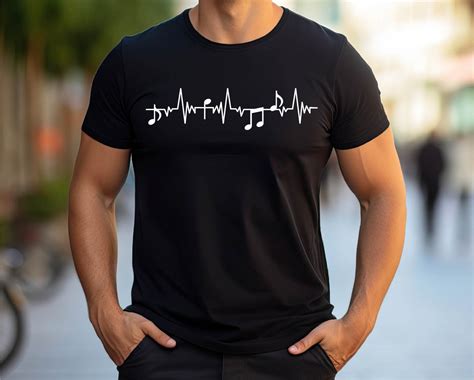 Heartbeats Music Note Tshirt, Musician Gift Shirt, Music Player Musician Tee, Music Lover Gift ...
