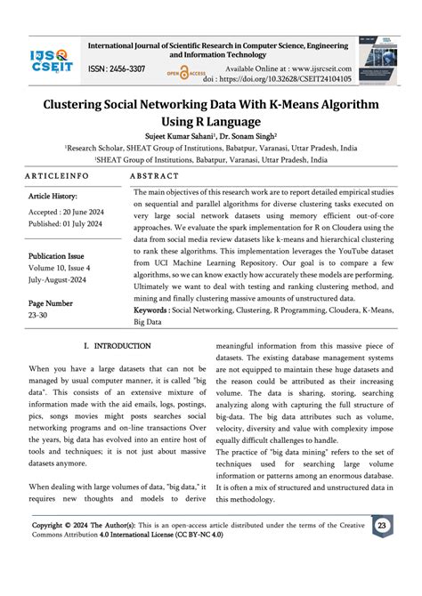 Pdf Clustering Social Networking Data With K Means Algorithm Using R