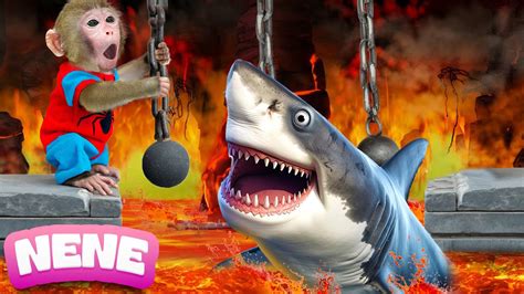 Monkey Nene Goes Shark Fishing And Escape Impossible Prison Maze