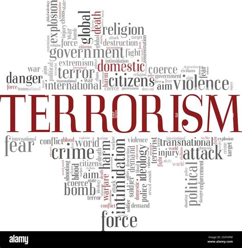 Terrorism Vector Illustration Word Cloud Isolated On A White Background