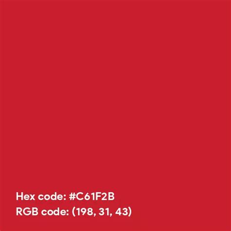 Candy Red Color Hex Code Is C61f2b