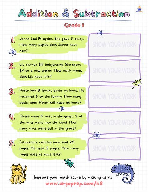 Super Subtraction Word Problems ArgoPrep