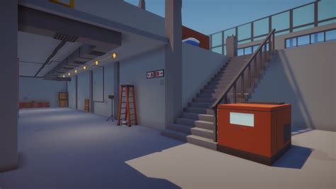 Artstation Low Poly Fps Map Vol6 Construction Shooter Map Game Assets