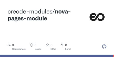 Github Creode Modulesnova Pages Module