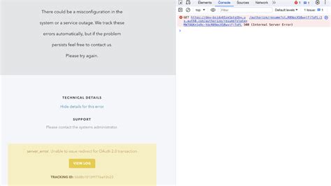 500 Internal Server Error Servererror Unable To Issue Redirect For