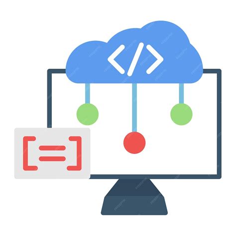 Premium Vector Cloud Coding Vector Illustration