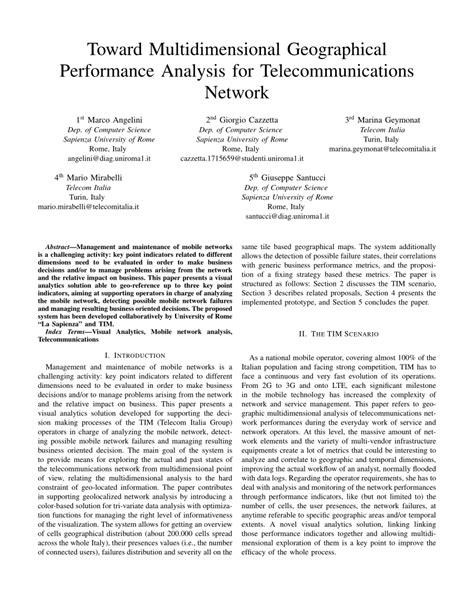 Pdf Toward Multidimensional Geographical Performance Analysis For