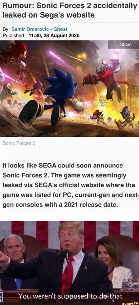 Rumour Sonic Forces Accidentally Leaked On Sega S Website By Semir Omerovic Ghost