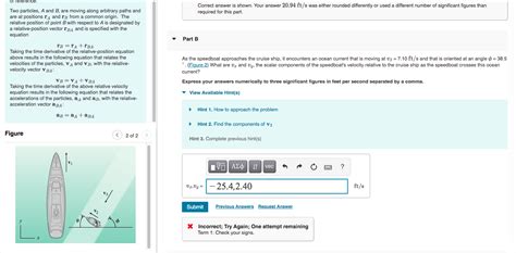 solved relative motion analysis of two particles using