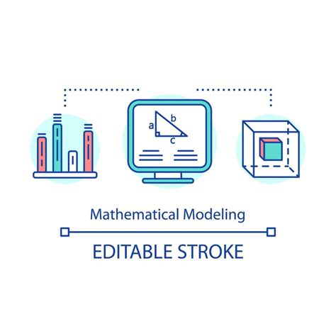 Mathematical Modeling Concept Icon Computer Data Processing
