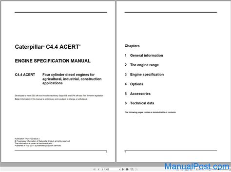 Cat Engine C4 4 Acert Specification Manual Manualpost Instant