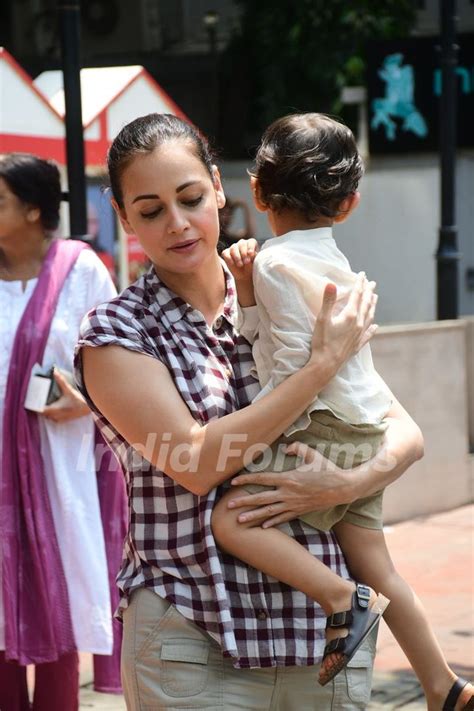 Dia Mirza Get Clicked With Her Son In The City Photo
