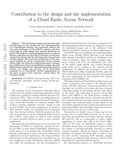 Pdf Contribution To The Design And The Implementation Of A Cloud