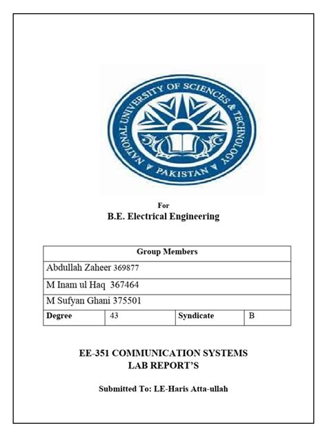 Lab Report7 10 11 Pdf Frequency Modulation Modulation