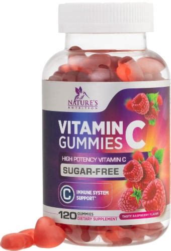 Sugar Free Vitamin C Gummies Immune Support Antioxidant Vitamin Supplement 120 Count 120
