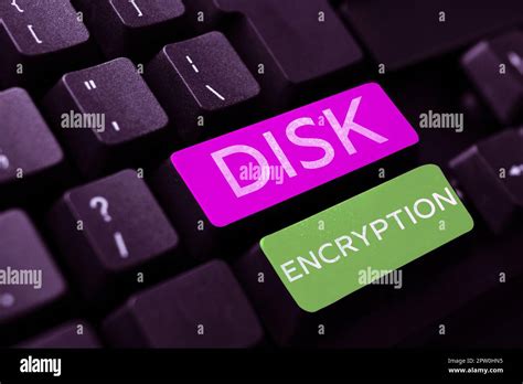 Text Caption Presenting Disk Encryption Word Written On The Security