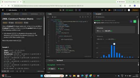 Leetcode Dsa Matrix Prefixsum Problemsolving Codingpractice