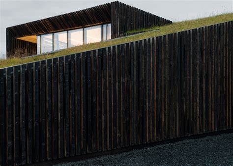 Pk Arkitektars Icelandic Cottages Have Burnt Timber Cladding