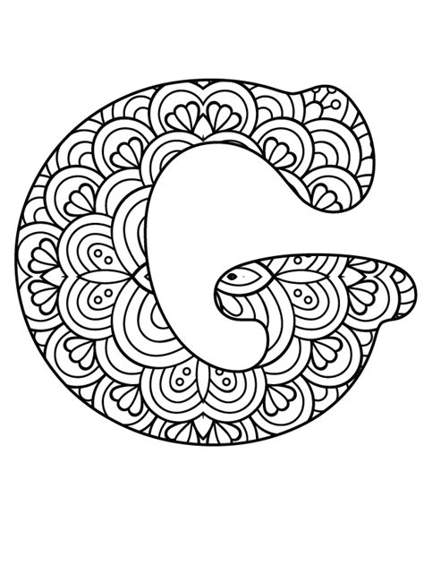 Buchstabe G Mandala Alphabet