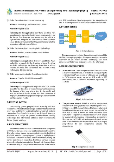 earlier detection of forest fire using iot pdf