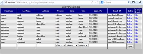 Insert Edit Update Delete Data In Gridview And Databinding